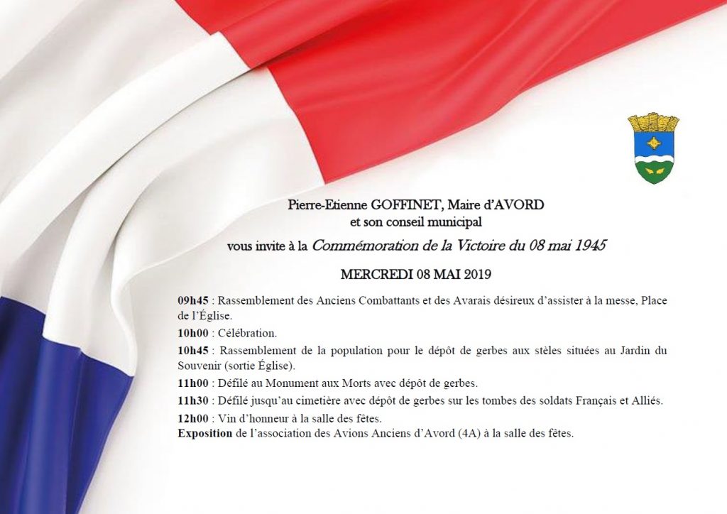 Cérémonie du 08 mai | Mairie d'Avord