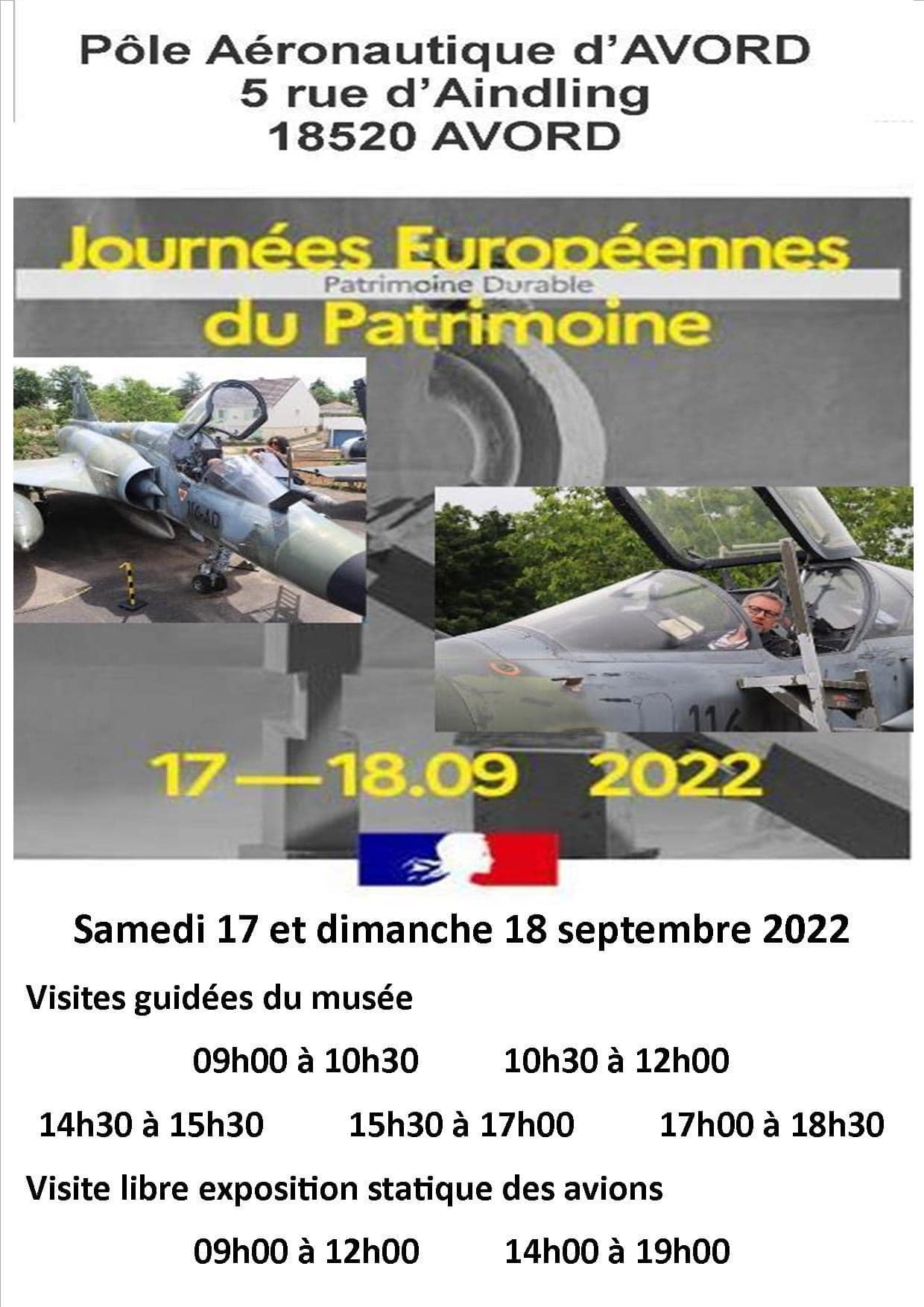 Journées du Patrimoine – Visite du pôle aéronautique | Mairie d'Avord